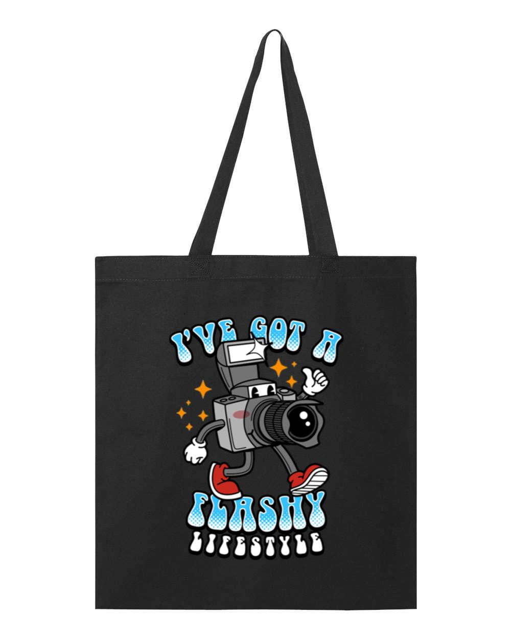Meme Camera Tote Bag with Vintage Funny Cartoon Style Graphic - Walmart.com