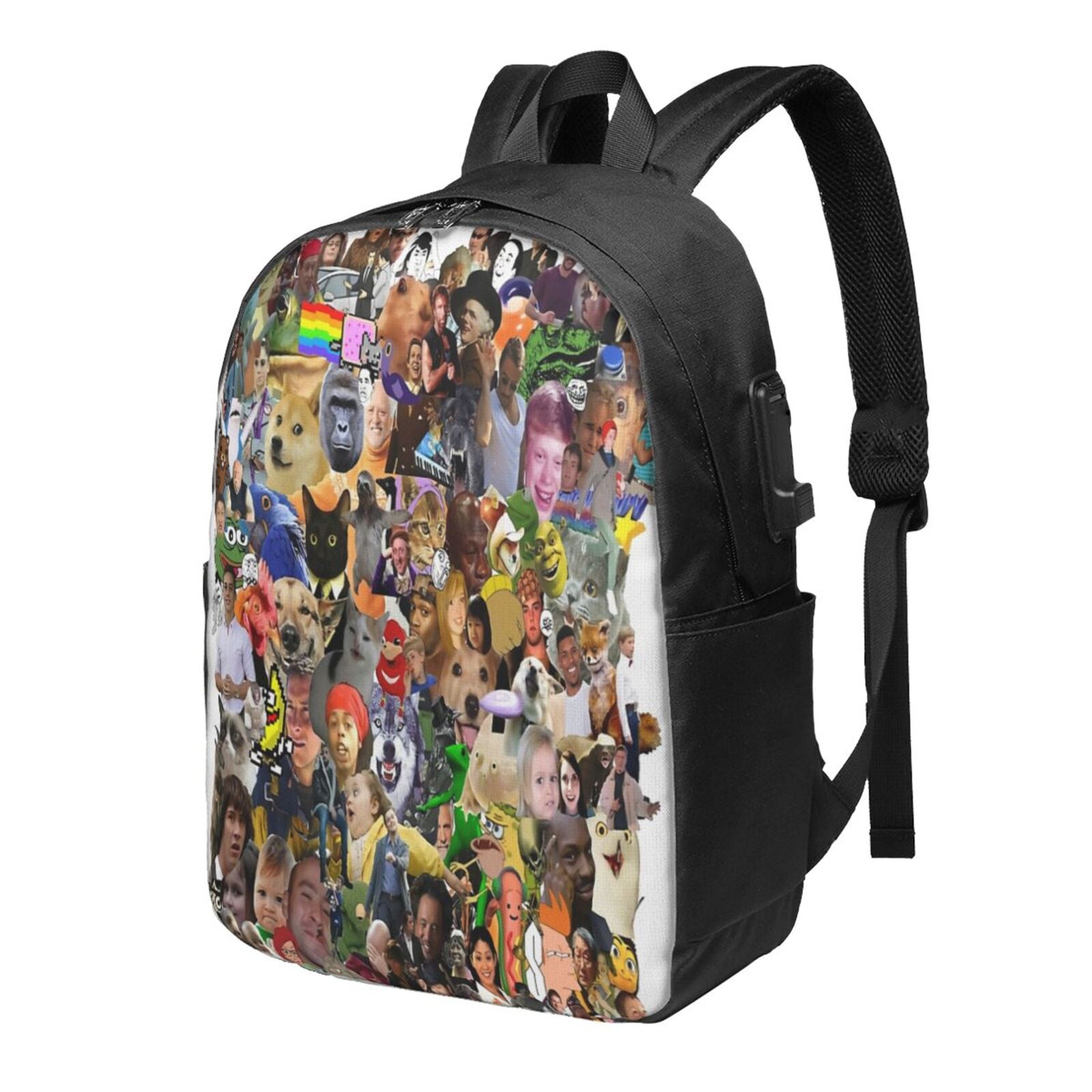 Meme Collage Backpack Fashion Travel Backpack Laptop Backpack 17 Inch ...