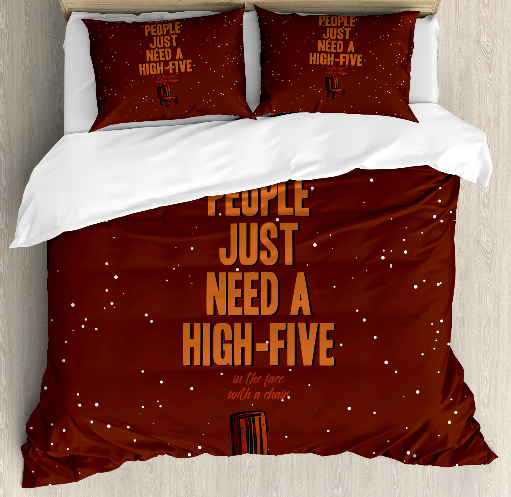 Meme Duvet Cover Set, Funny Words Image Some People Just Need a High 5 ...