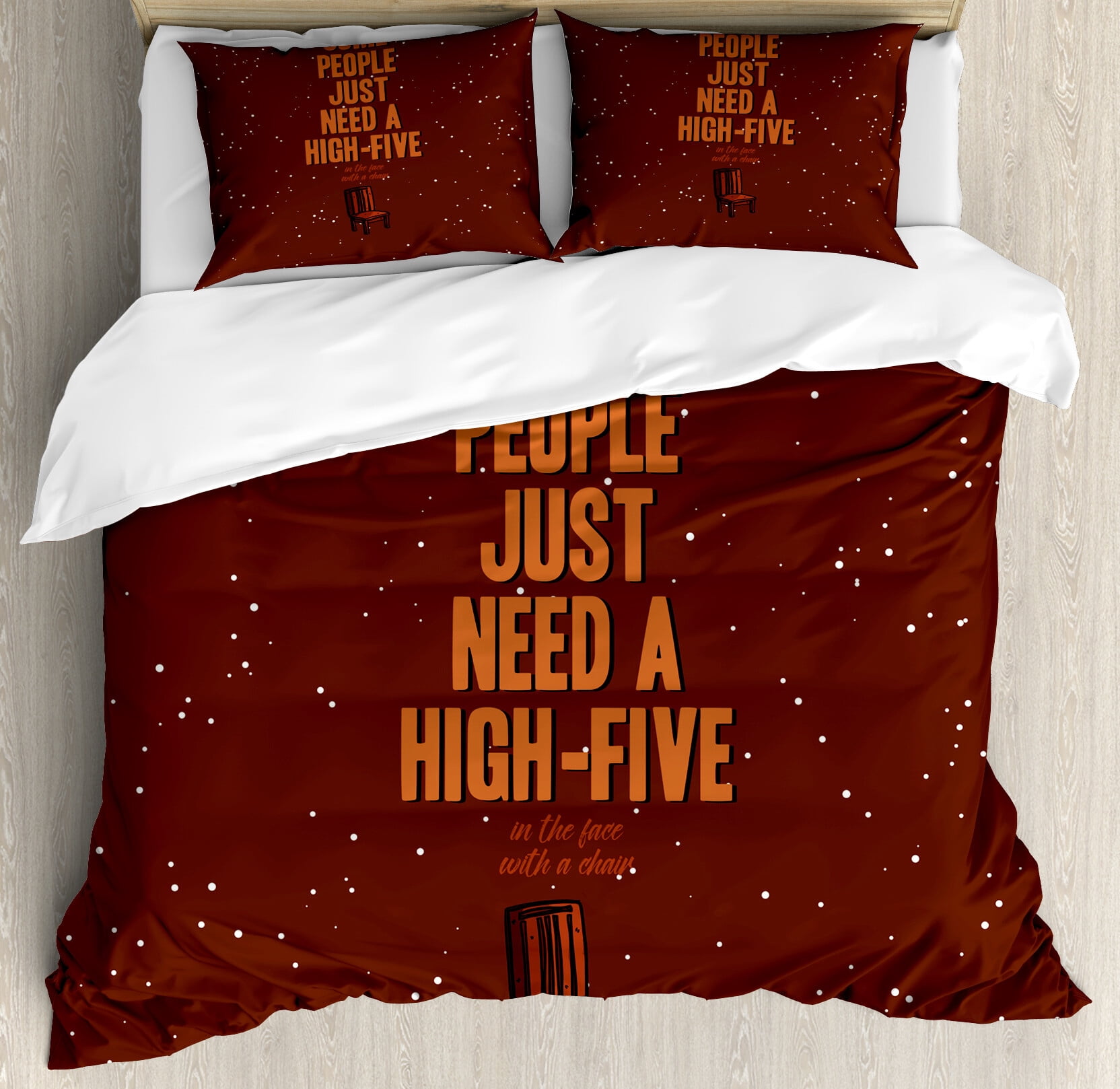 Meme Duvet Cover Set, Funny Words Image Some People Just Need a High 5 ...
