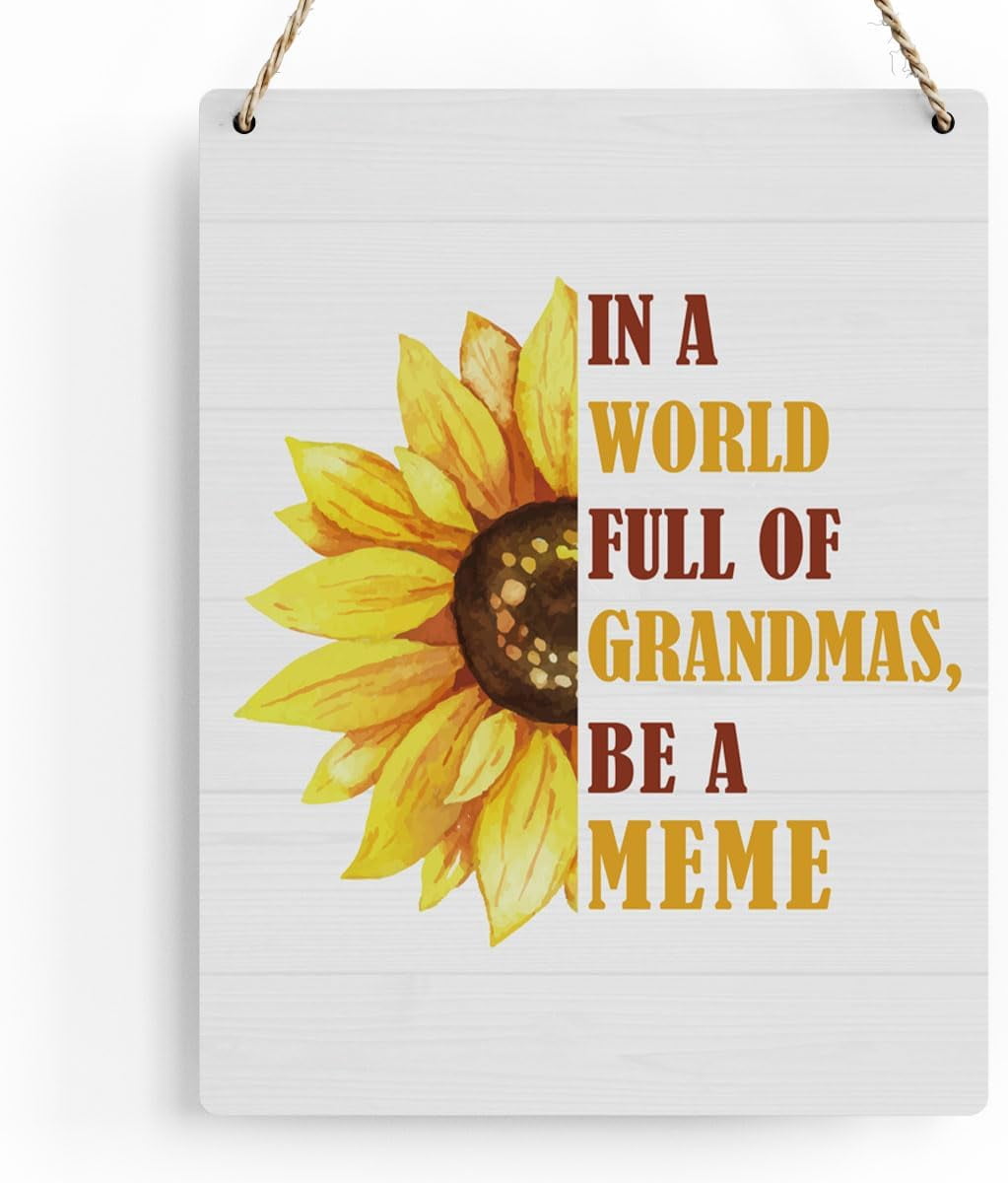 Meme Gifts Grandmother Gifts Great Grandma Gifts, Sunflower Wooden Sign ...