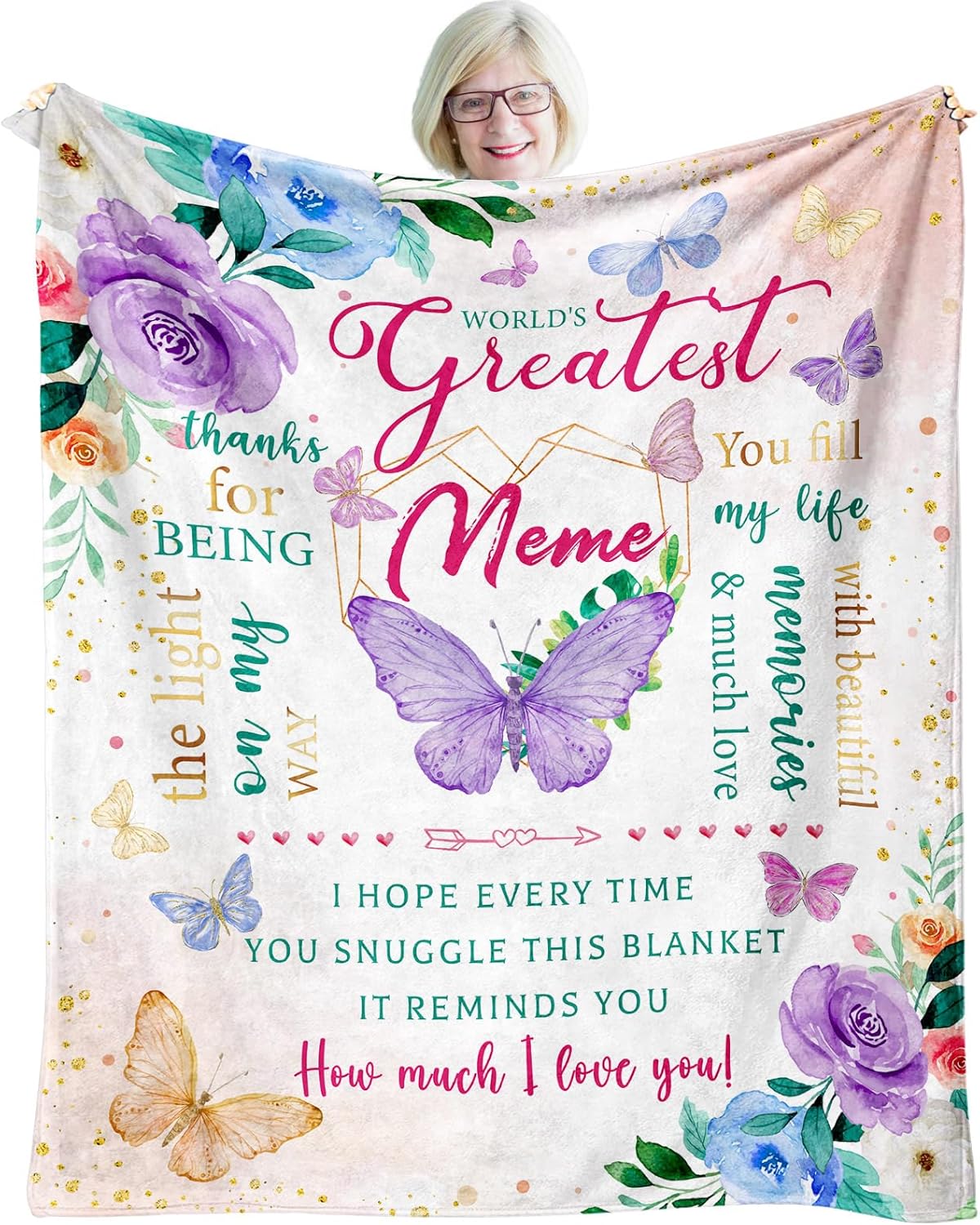 Meme Gifts Throw Blanket, Birthday Gifts for Meme, Meme Gift, Meme ...