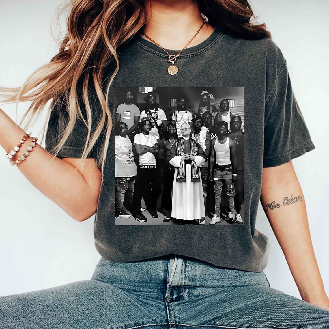 Meme Humor T-Shirt Featuring Pope Leo XIV O Block Chicago, Dank And Out ...