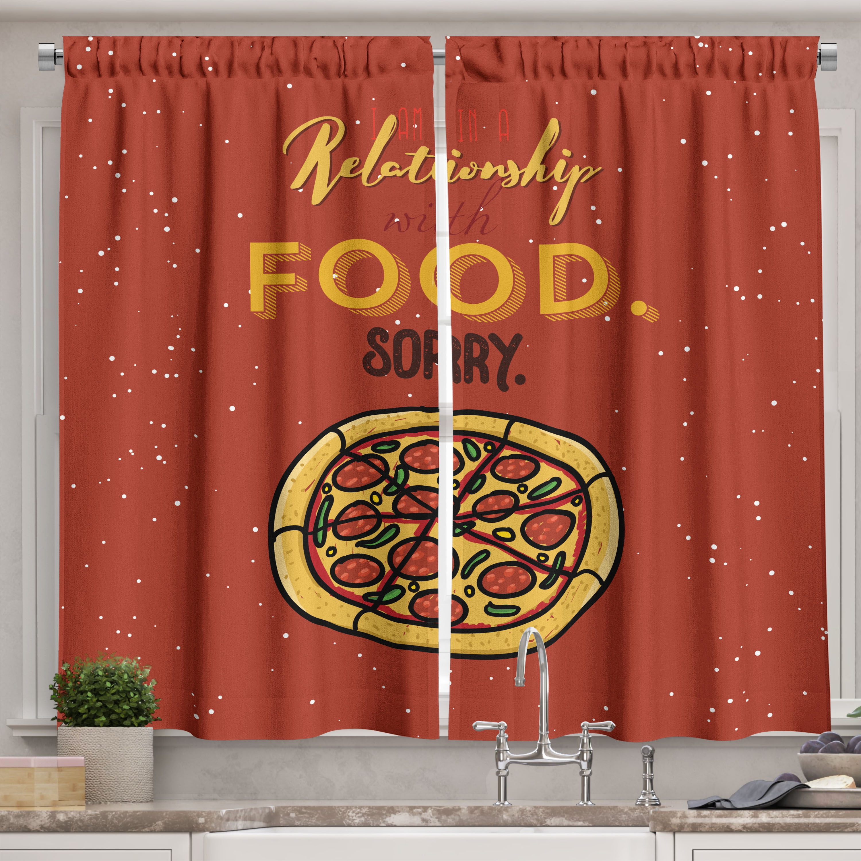 Meme Kitchen Curtains, I Am in a Relationship with Food Sorry Words ...