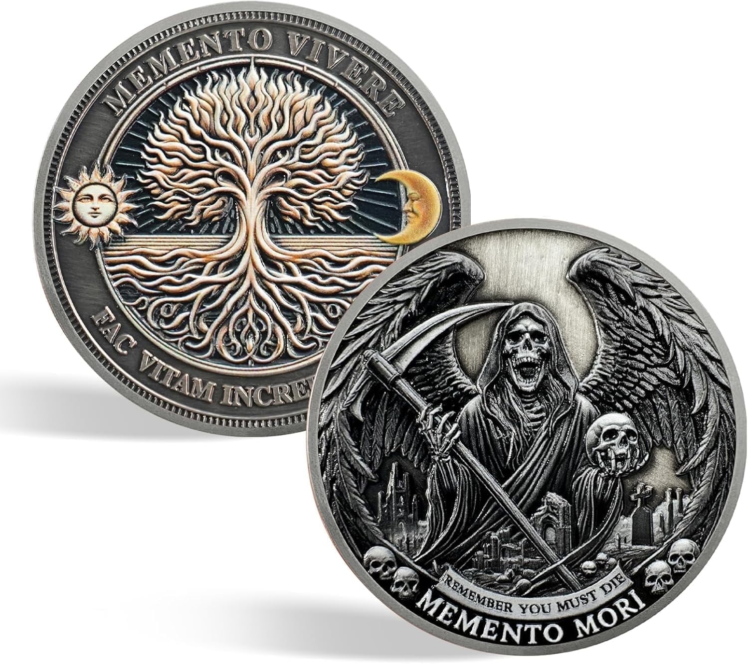 1pc Stoic Medal - Death and Survival Reminder | Zinc Alloy Everyday ...