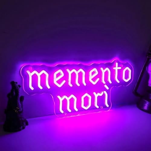 Memento Mori neon sign, Memento Mori led sign, Gothic neon sign, Stoic ...