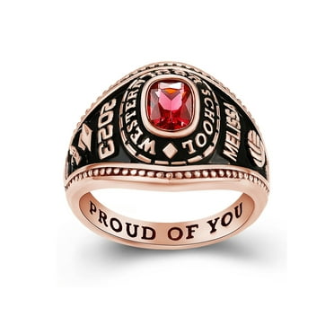 Keepsake Personalized Women's Crest Class Ring available in Valadium ...