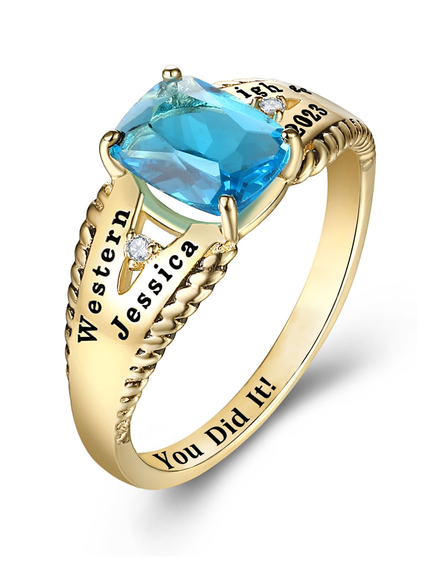 Mementos USA Customized College High School Class Rings for Women ...