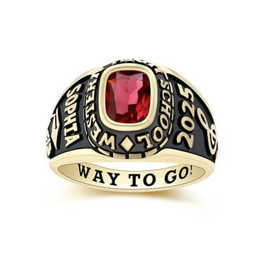Personalized Women's Classic Square Class Ring available in Valadium ...