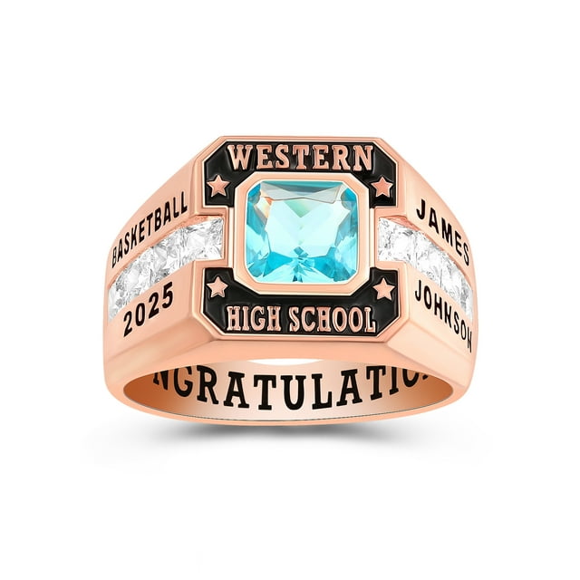 Mementos USA Customized Sterling Silver or 10kt Gold Men Class Rings ...