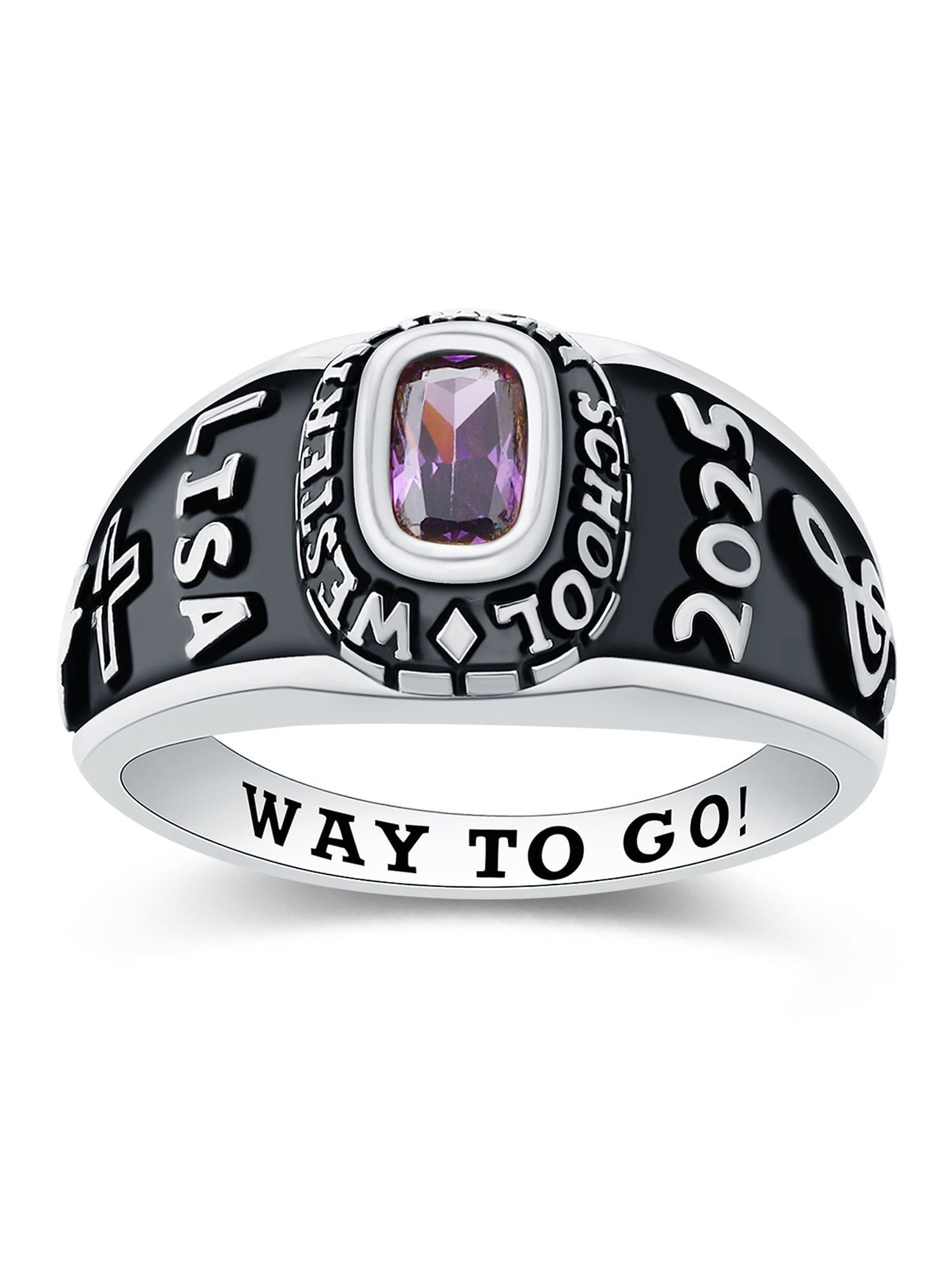 Mementos Customized Pettie Sterling Silver or 10kt Gold Class Rings for ...