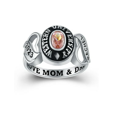Keepsake Personalized Women's Oval Class Ring available in Valadium ...
