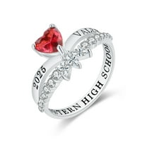 Ccjcinata Custom Class Rings Heart Shape Rings Class Rings for Women ...