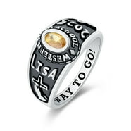 Free Shipping! Mementos USA Personalized Class Rings for Women High ...