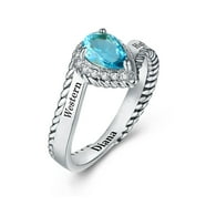 Personalized Women's Classic Square Class Ring available in Valadium ...