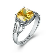 Personalized Women's Classic Square Class Ring available in Valadium ...