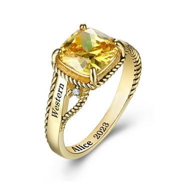 Mementos USA Personalized Class Rings for Women High School and College ...