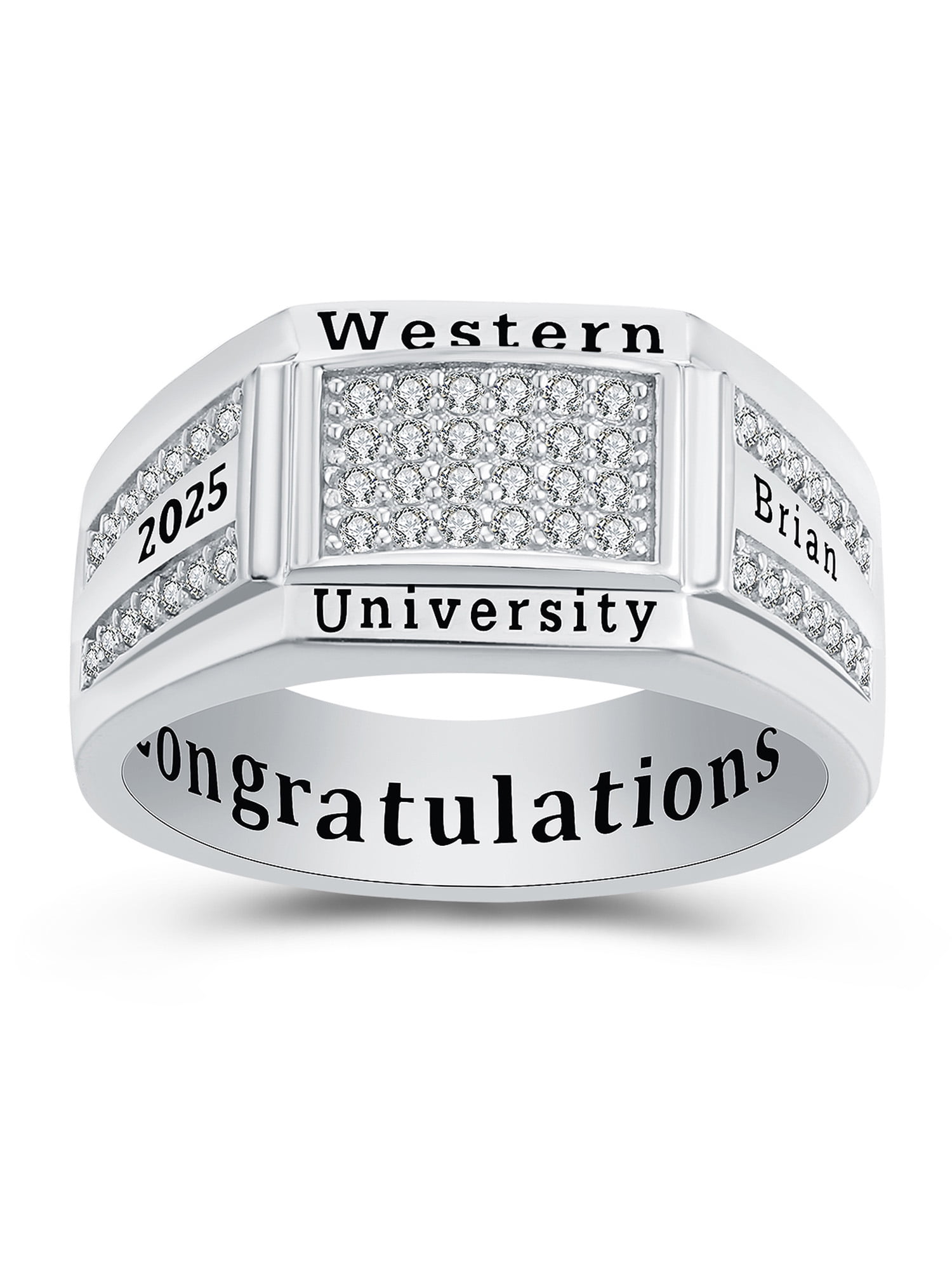 Mementos USA Customized Men's Class Rings for High School College ...