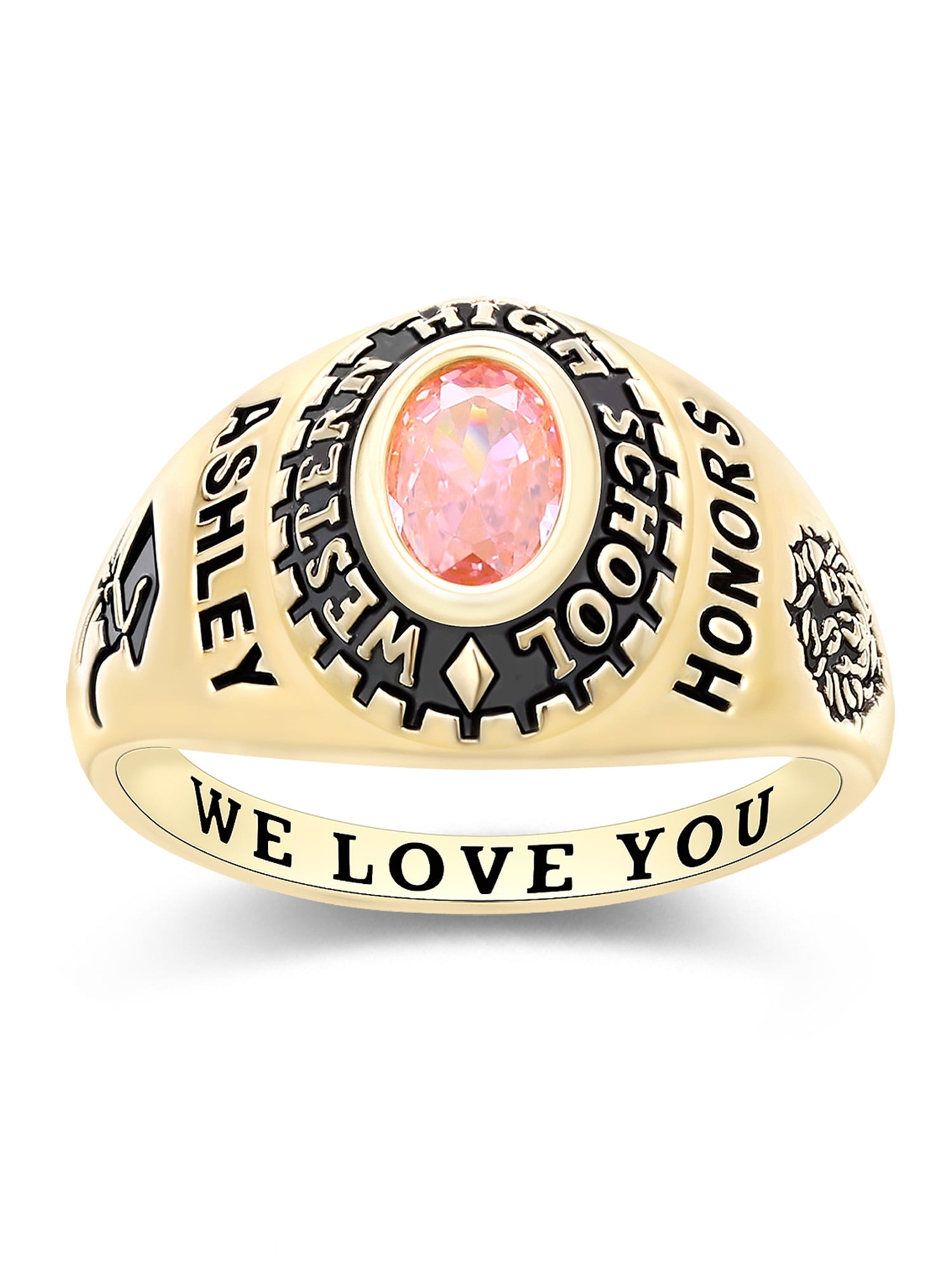 Mementos Jewelry Sterling Silver or 10KT Gold Customized Class Ring for ...