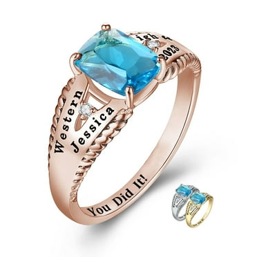 Mementos Jewelry by PJM Custom Sterling Silver Class Rings for Women ...