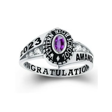 Free Shipping! Mementos USA Women Class Rings Personalized for High ...