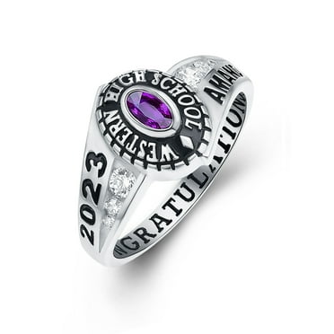 Mementos USA Women Class Rings Personalized for High School and College ...