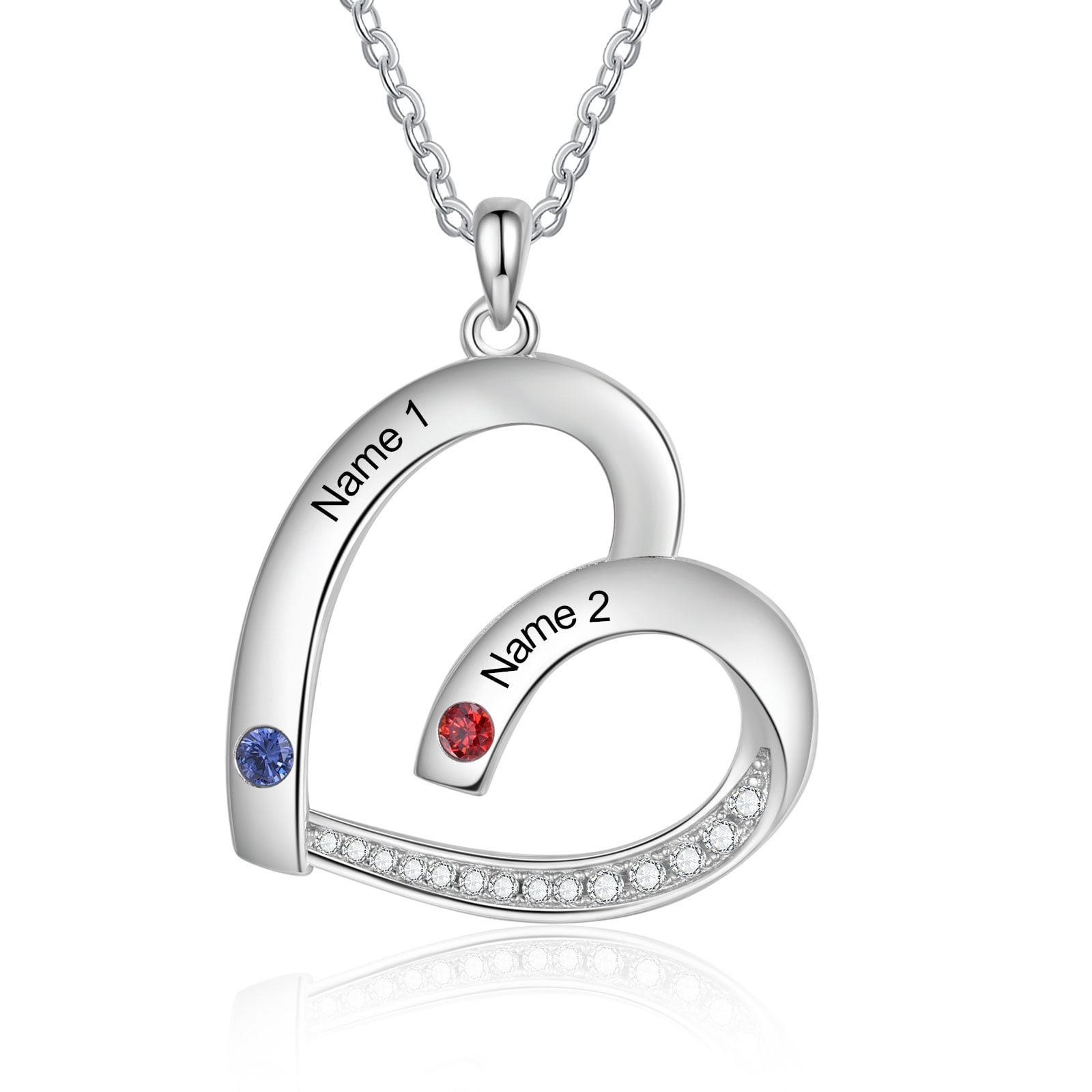 Mementos Personalized Brass Family Necklace for Women(Mother) with 2 ...