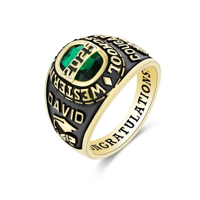 Mementos Royal Collection 10kt Gold Customized Men Class Rings for High School or College 2024 ...