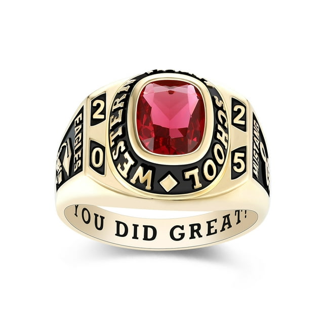 Mementos Sterling Silver or 10kt Gold Customized Class Rings for Men ...