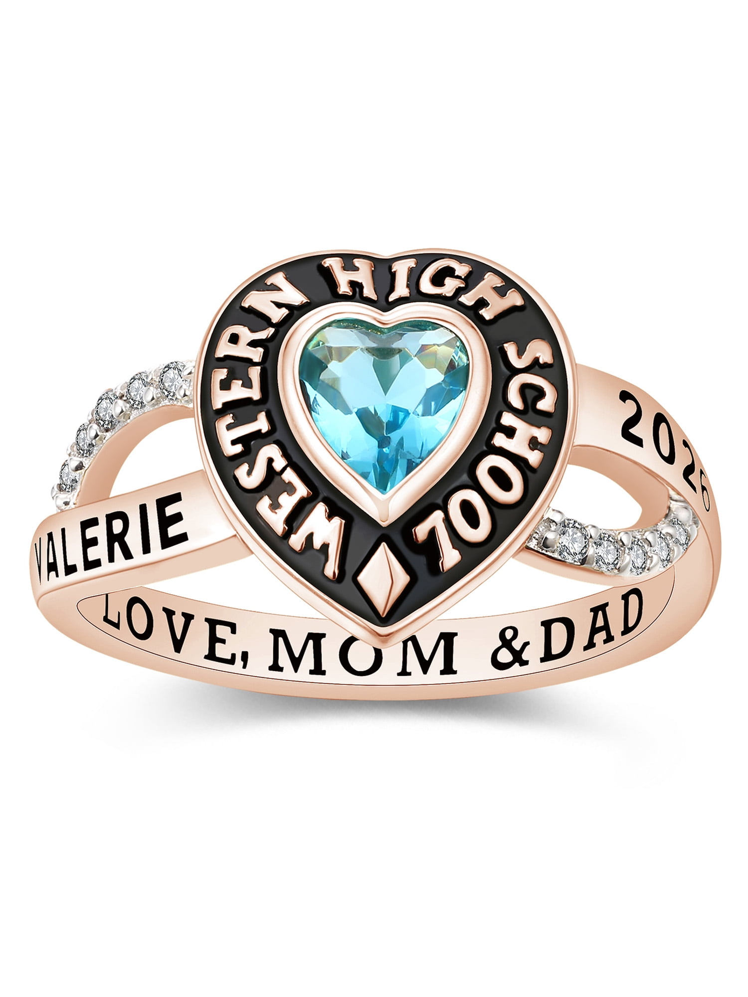 Mementos Sterling Silver or 10kt Gold Customized Women(Ladies) Class ...