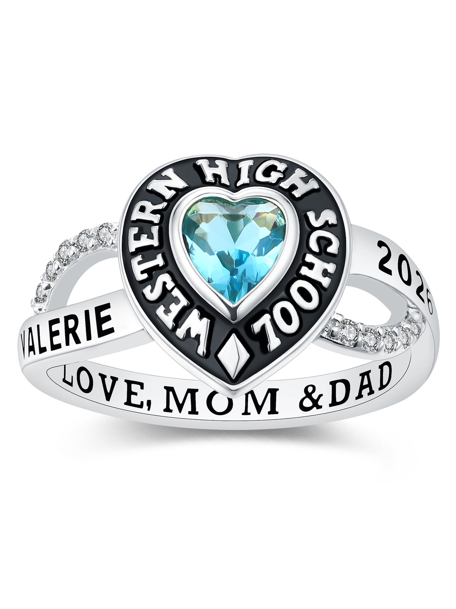 Custom Configurator Mementos USA 10kt White Gold Women's Class Rings ...