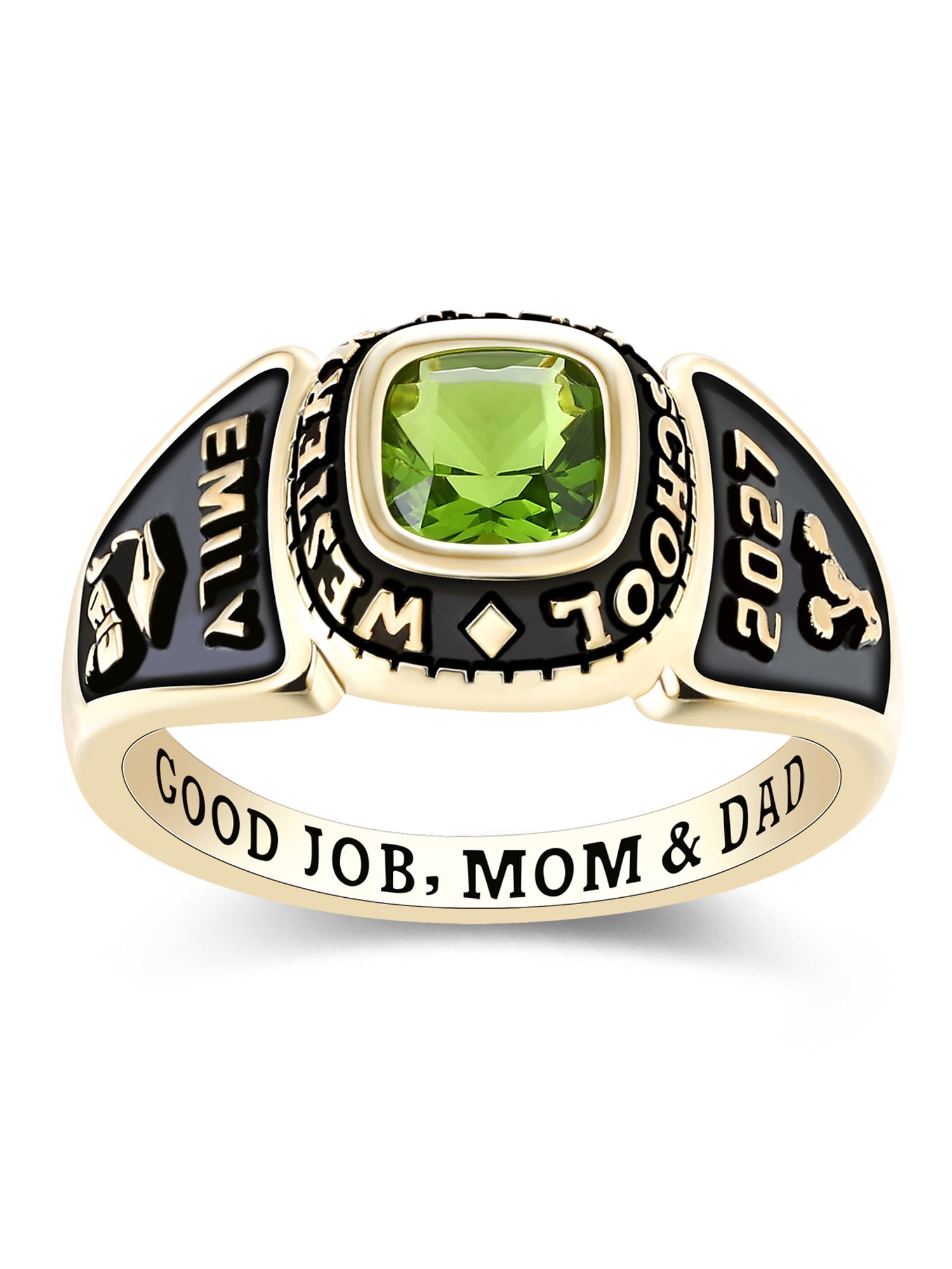 Mementos Sterling Silver or 10kt Gold Customized Women(Ladies) Class ...