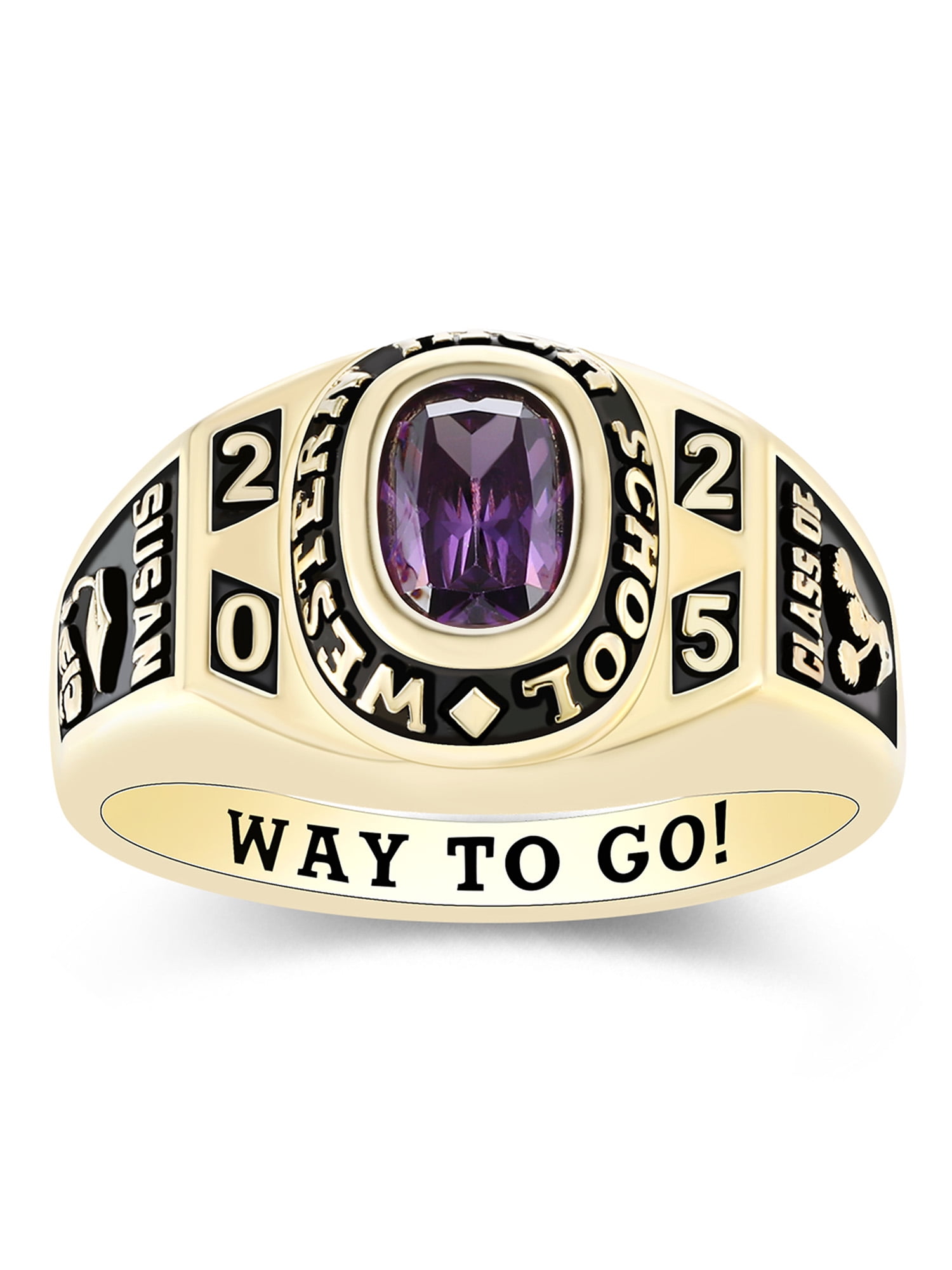 Mementos USA Personalized Sterling Silver Women's High School College ...