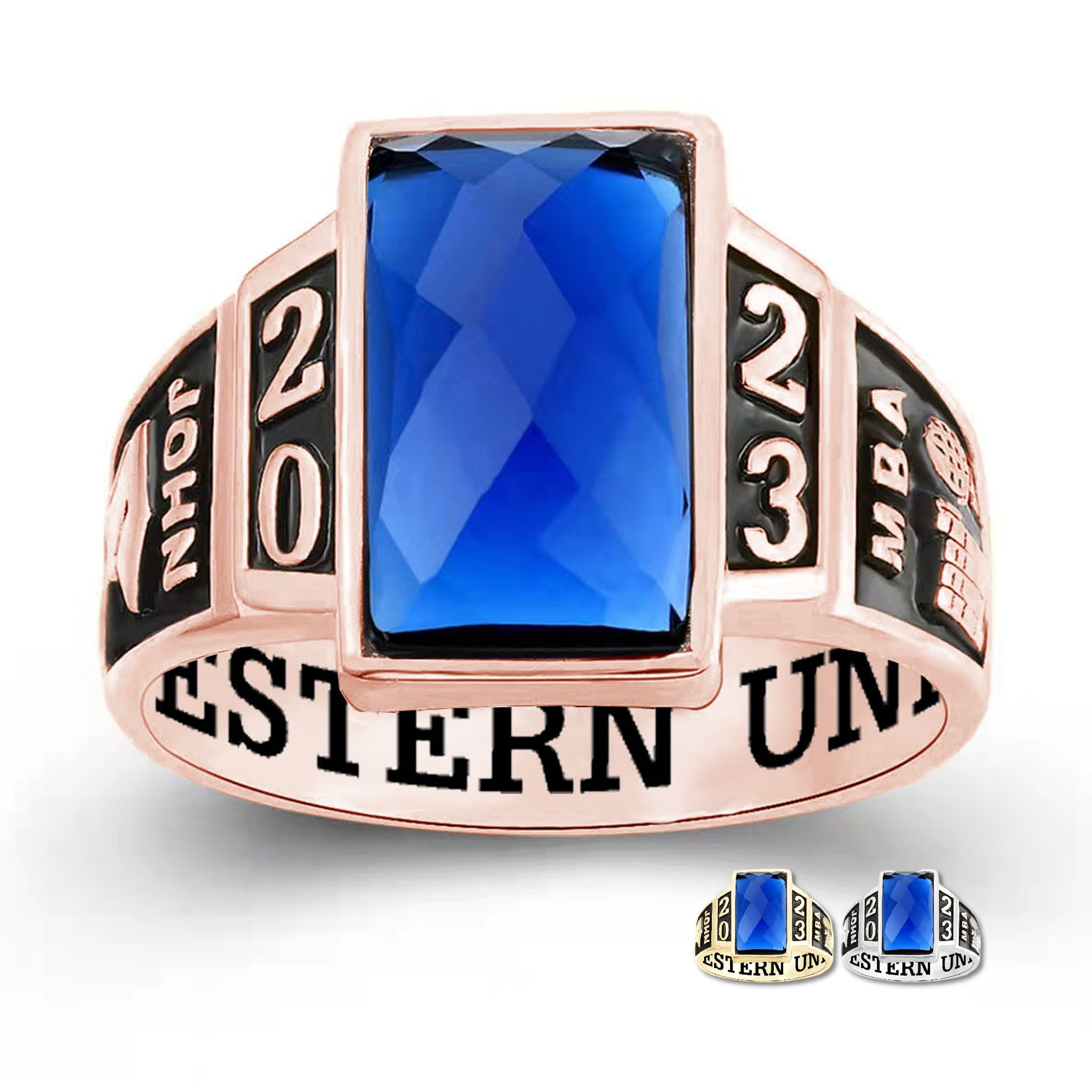 Mementos USA Custom Checkerboard Sterling Silver Men's Birthstone Class ...