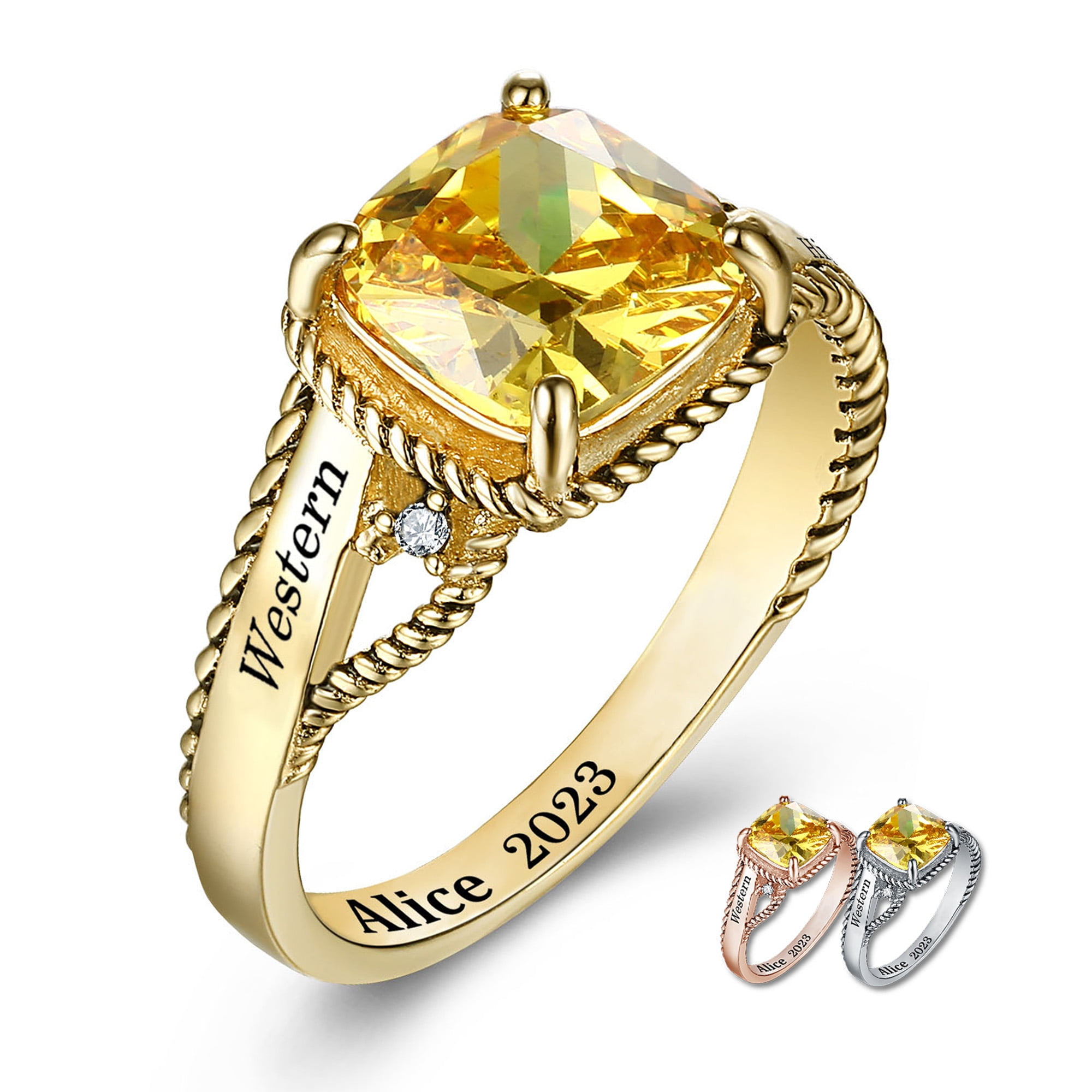 Mementos PJM Custom Class Rings for Women High School or College ...