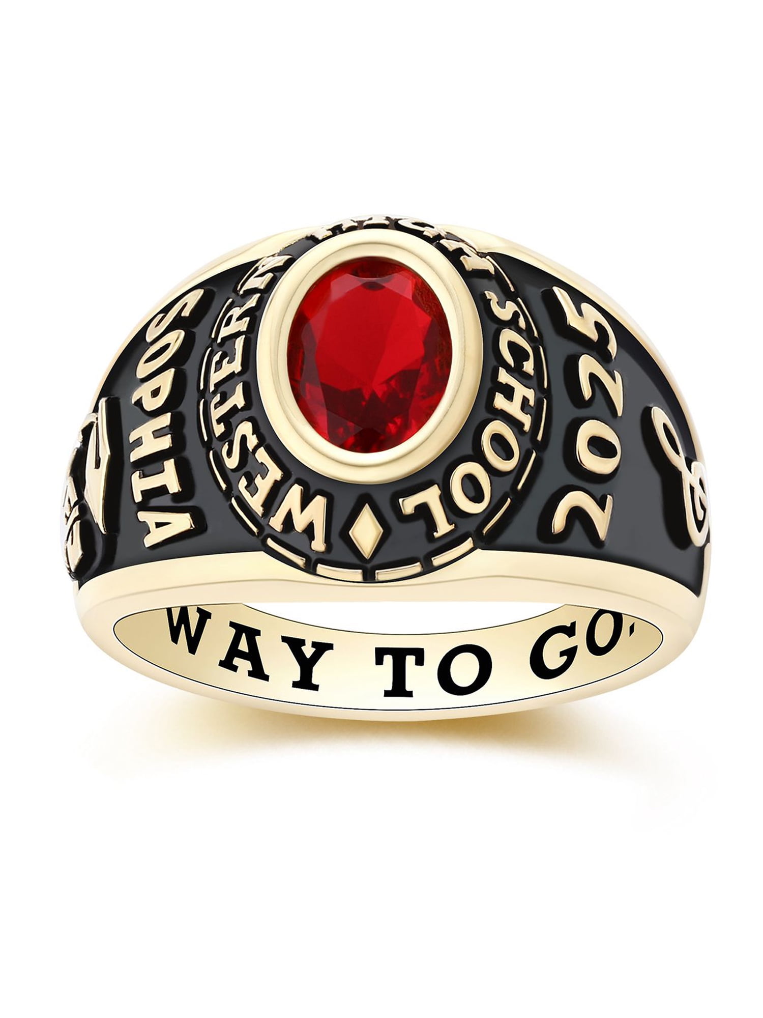 Mementos Jewelry by PJM Custom Medium Women's Class Ring Sterling ...