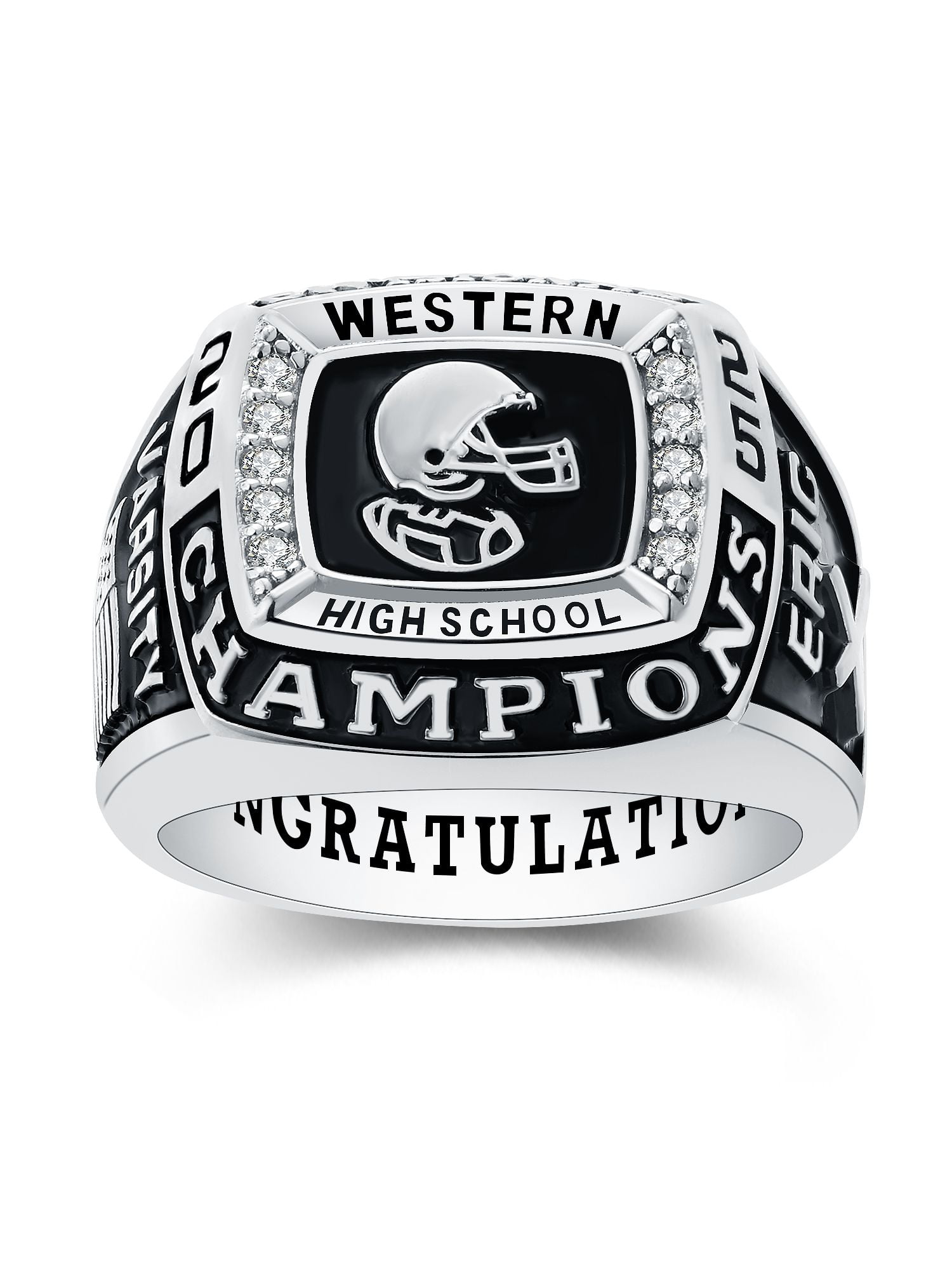 Mementos USA Customized Sterling Silver Championship Men's Class Rings ...