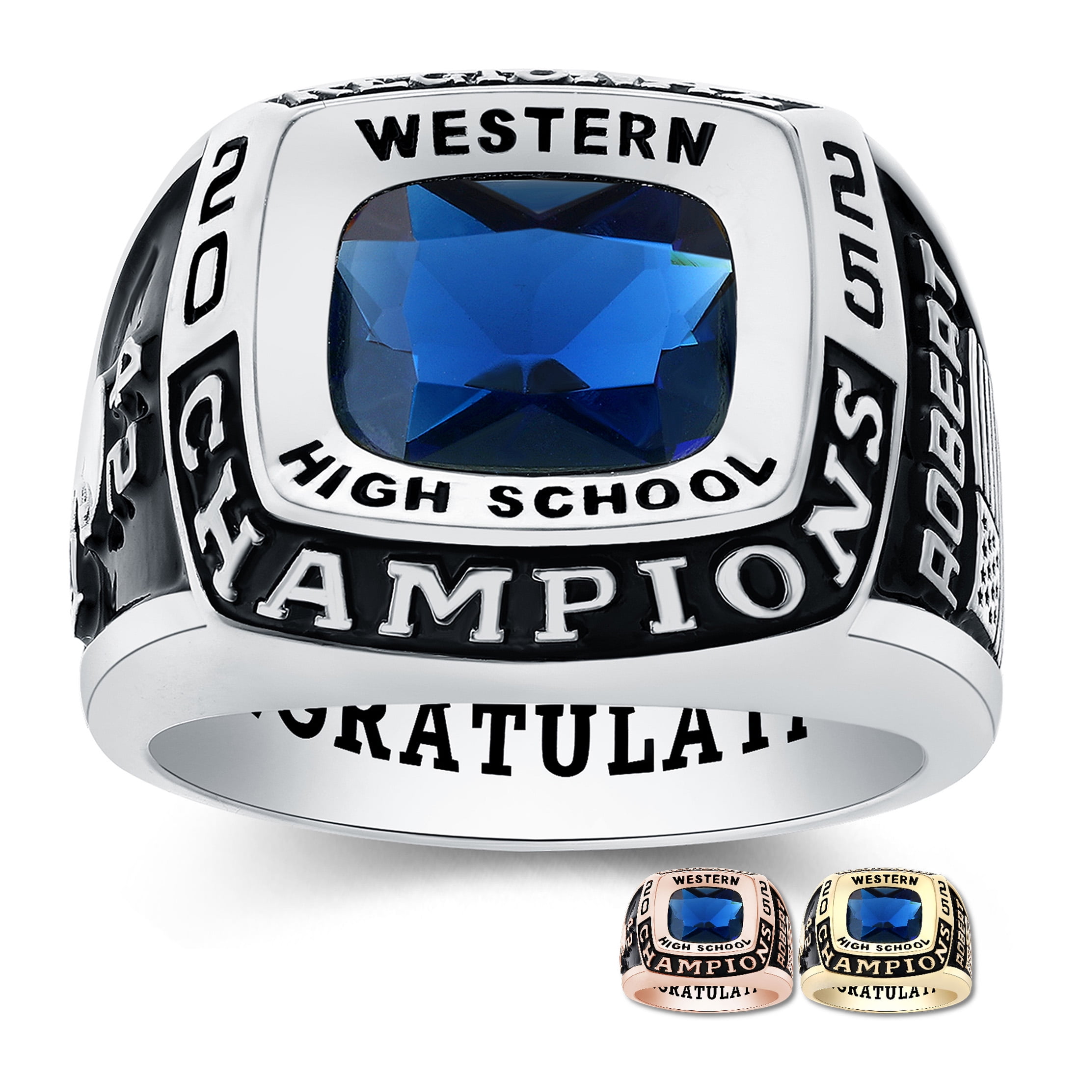 Mementos Jewelry by PJM Custom Sterling Silver Men's Class Rings for ...