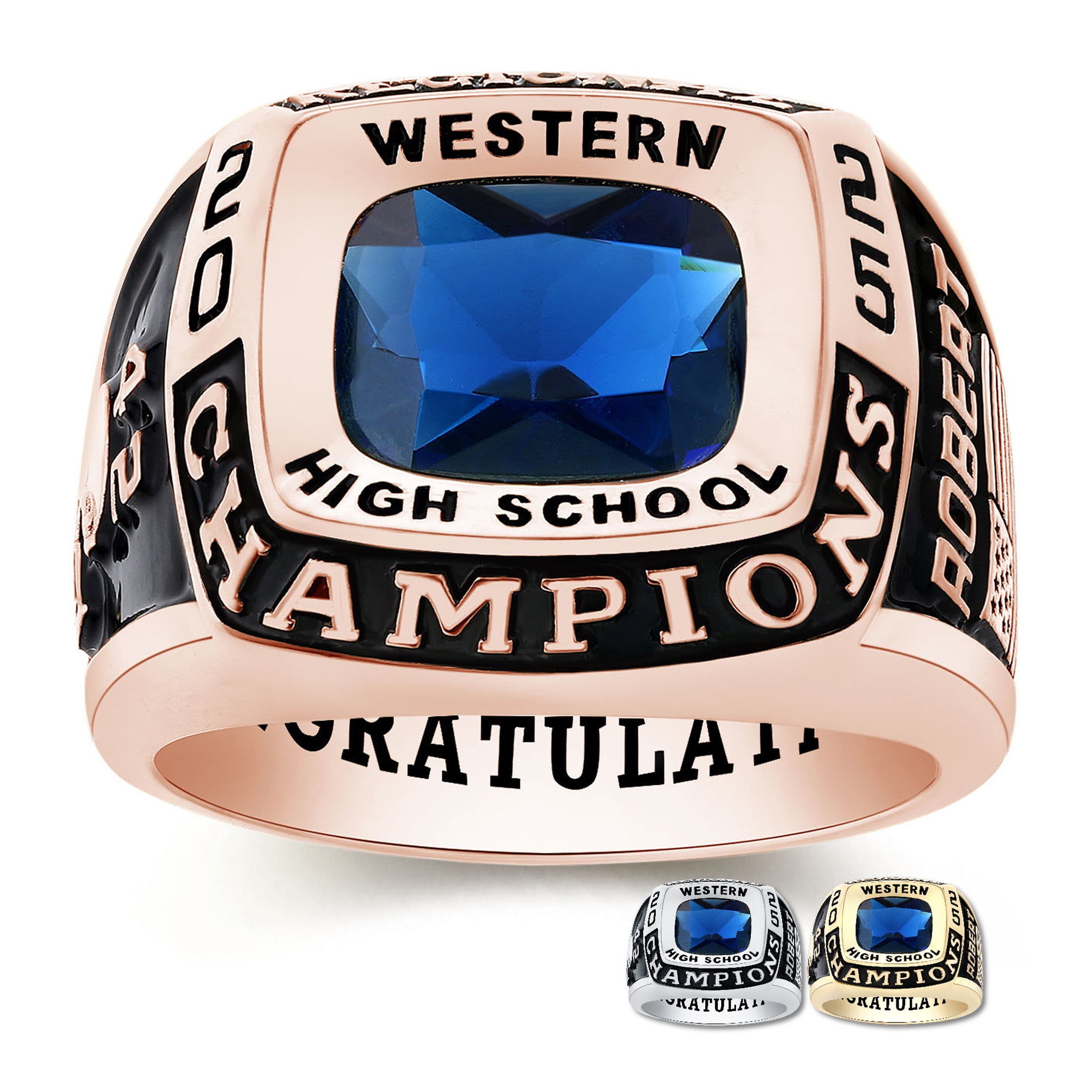 Mementos PJM Custom Men's Class Rings Sterling Silver for High School ...