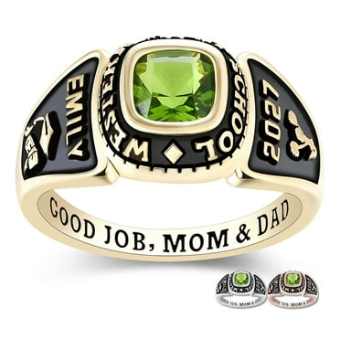 Mementos Jewelry by PJM Custom Sterling Silver Class Rings for Women ...