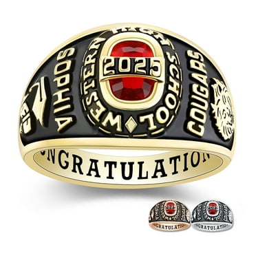 Mementos USA Custom Royal Sterling Silver Class Rings for Women High ...