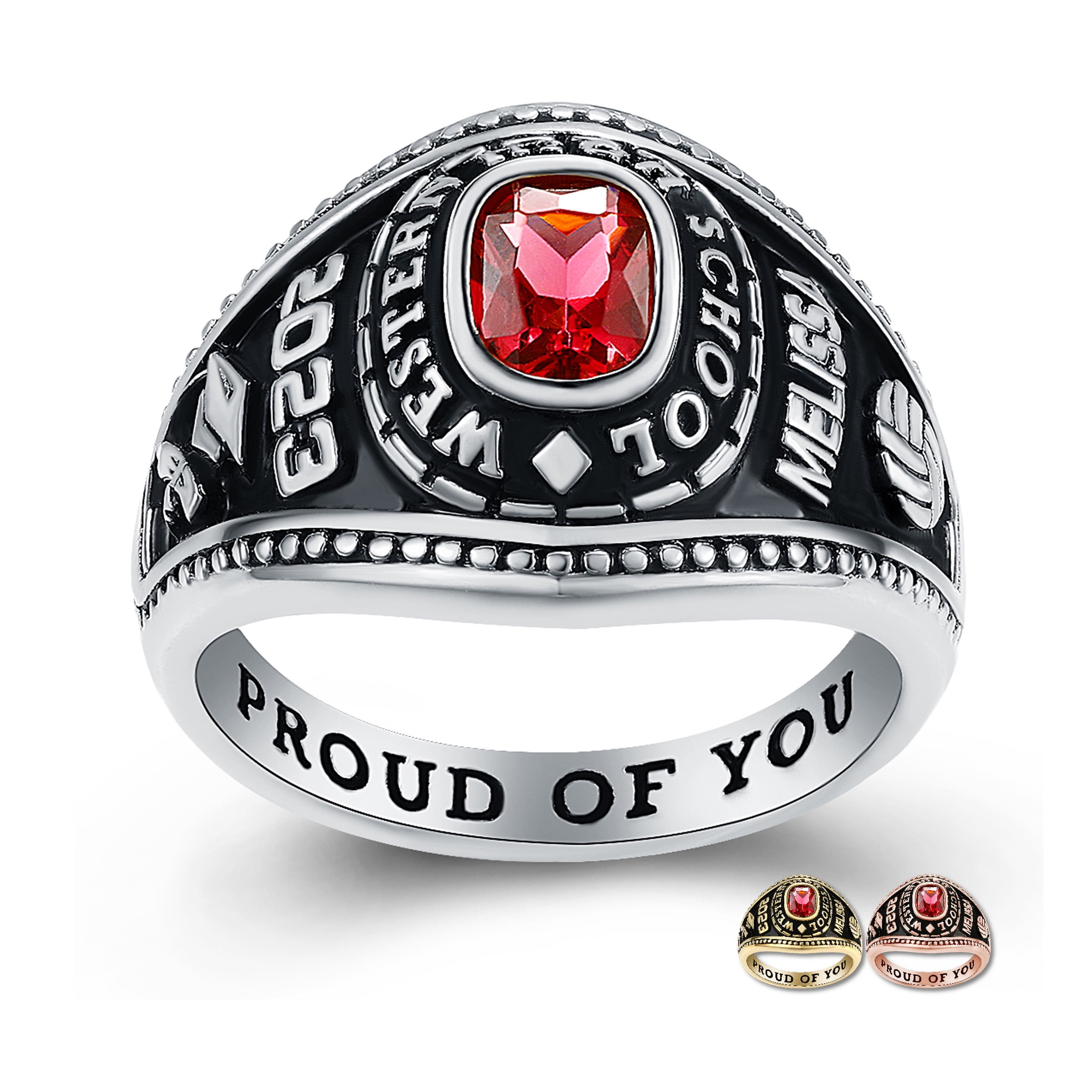 Mementos Jewelry USA Customized Classic Sterling Silver Women's Class ...