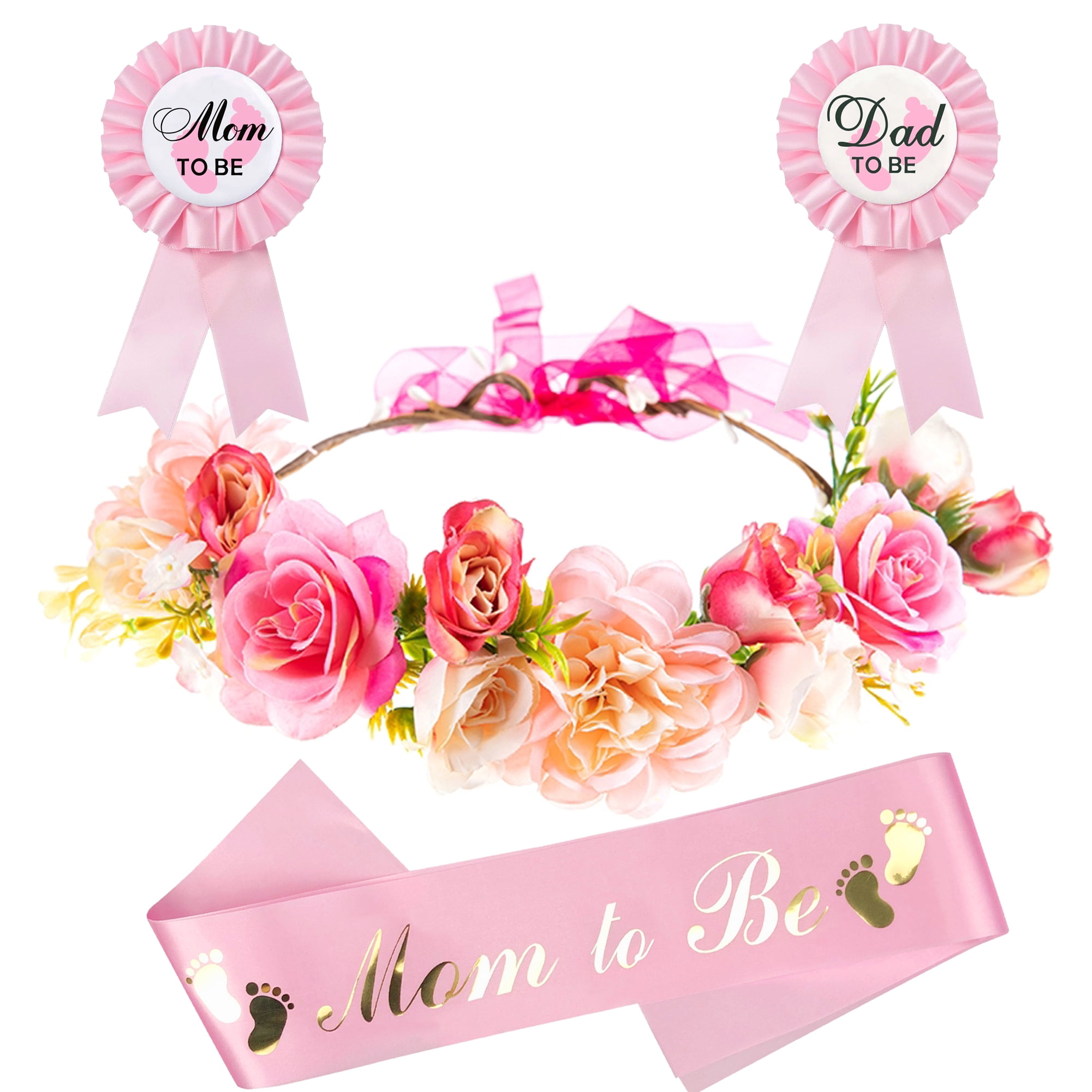 Memeyou Baby Shower Decoration Mom To Be Sash And Dad To Be Corsage ...