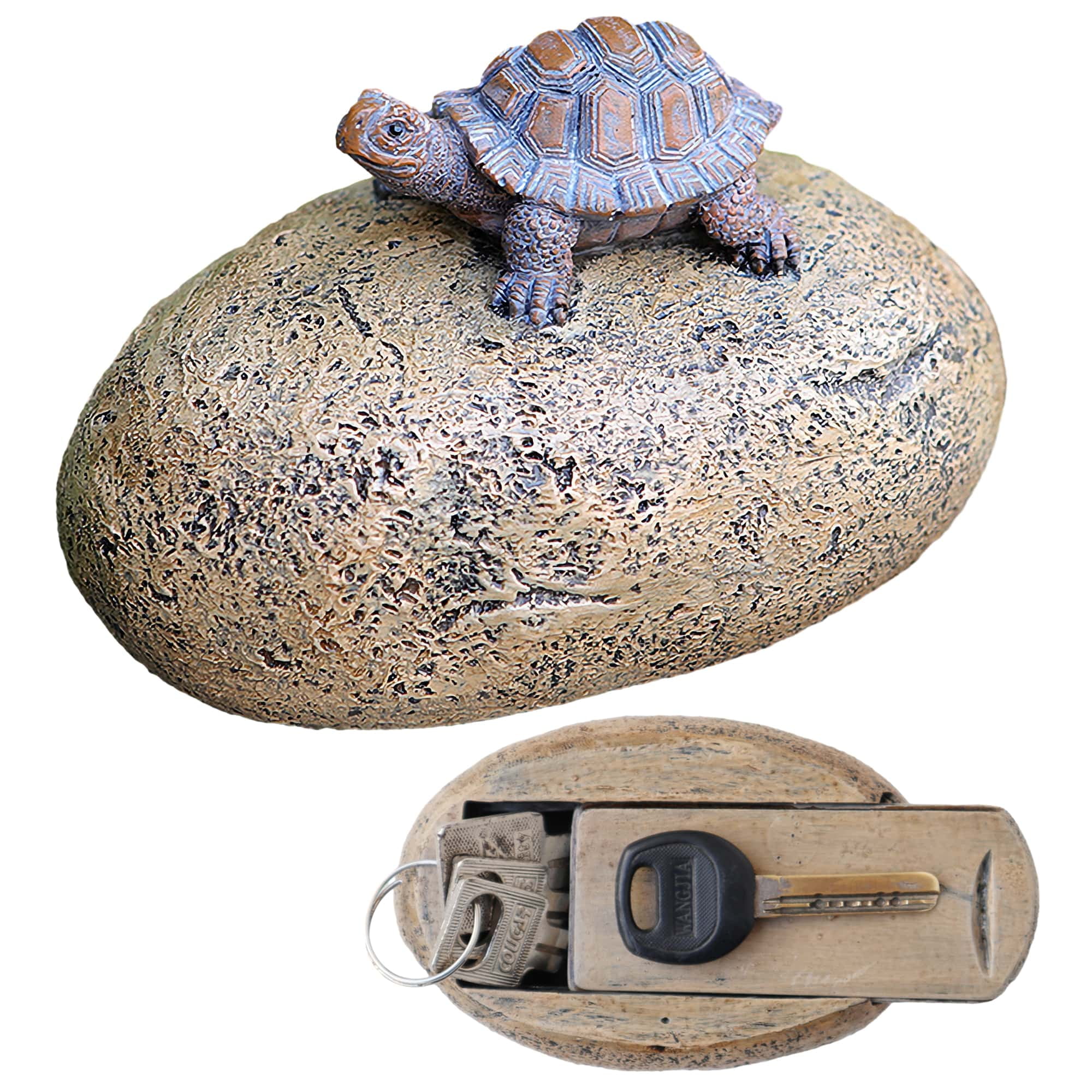 Memeyou Hide A Key Outside Turtle Compartment Faux Key Hider Rock ...