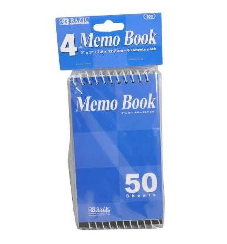 Memo Books 50 Sheets - 4Pk - 1 count only - Walmart.com