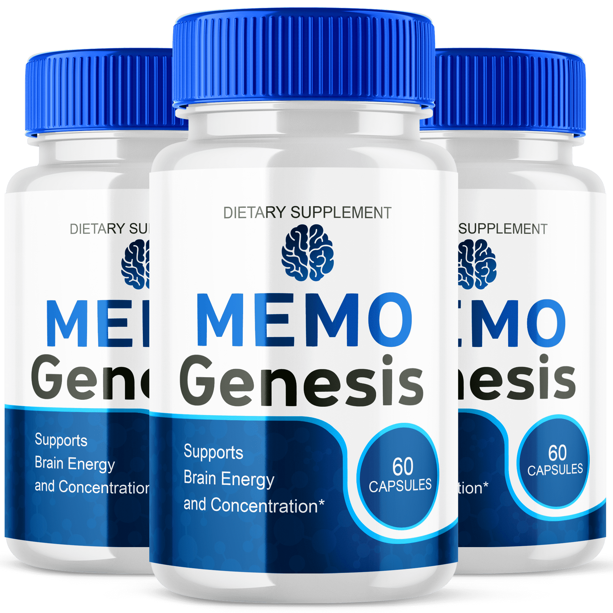 Memo Genesis Advanced Formula Brain Support MemoGenesis Maximum Strength Supplement 180 Capsules ...