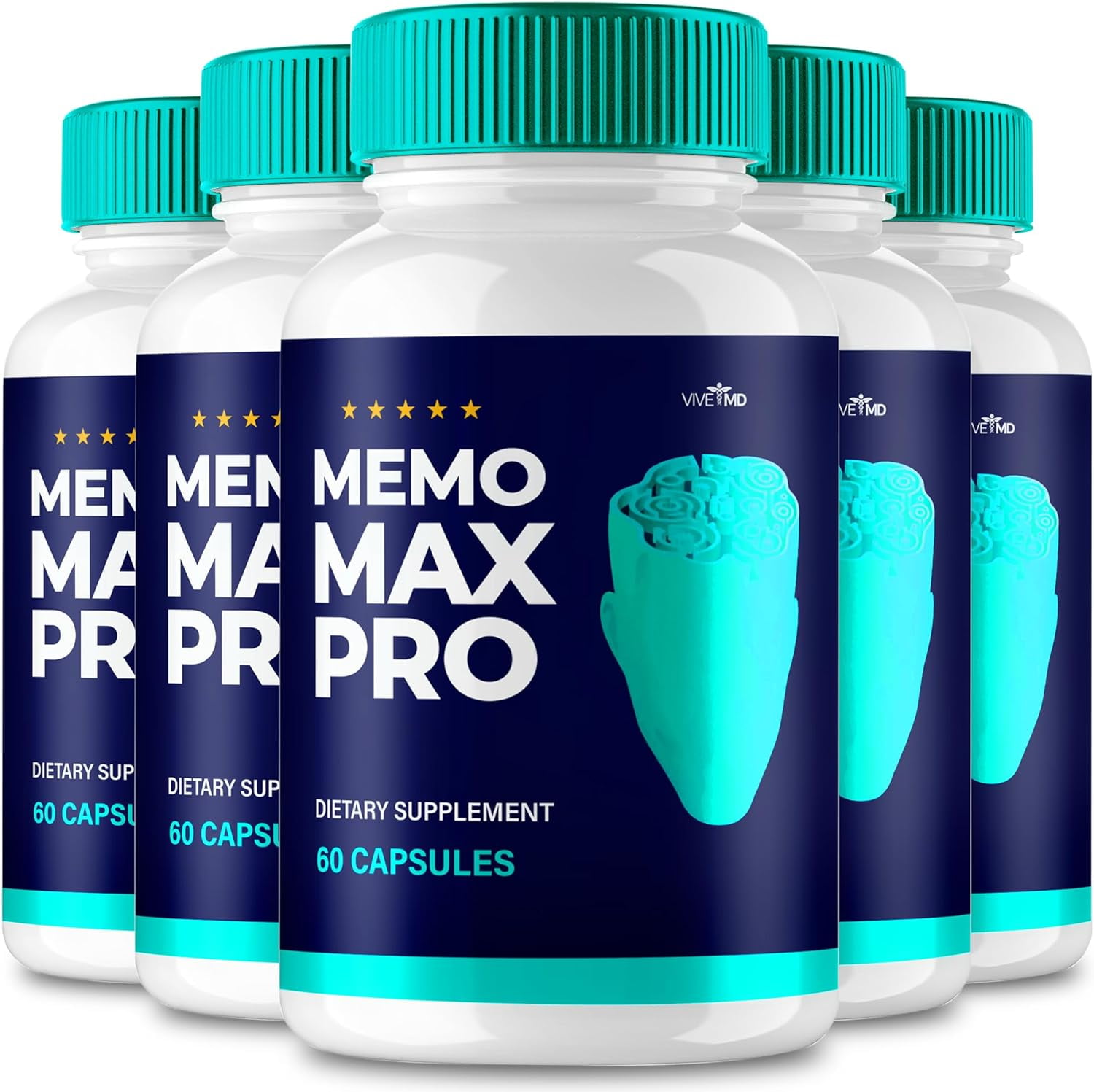 Memo Max Pro Brain Supplements for Memory and Focus Capsules (5 Pack ...