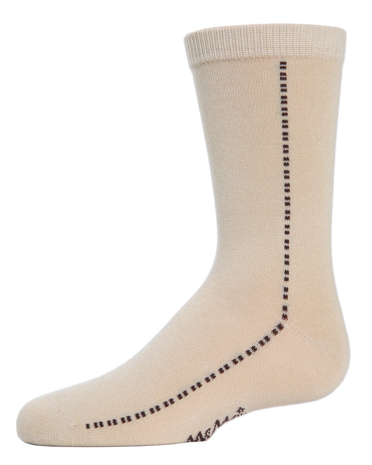 Memoi Boys Dotted Lines Sock Brown 10 - Walmart.com