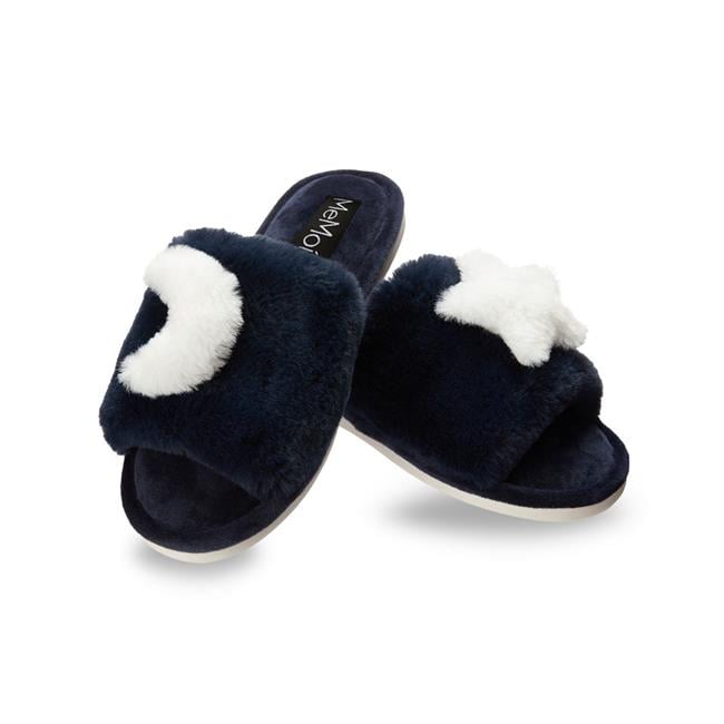 Memoi MZP06921-40160-S5-6 Star & Moon Plush Slippers for Womens ...