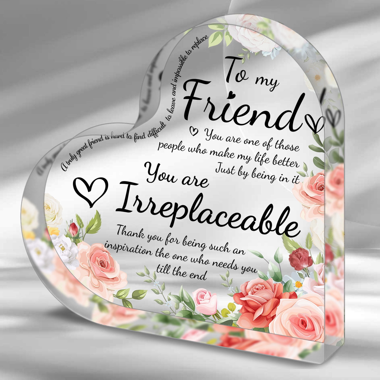 Memorable Keepsake Cherished Friendship Acrylic Plaque Perfect Thank ...